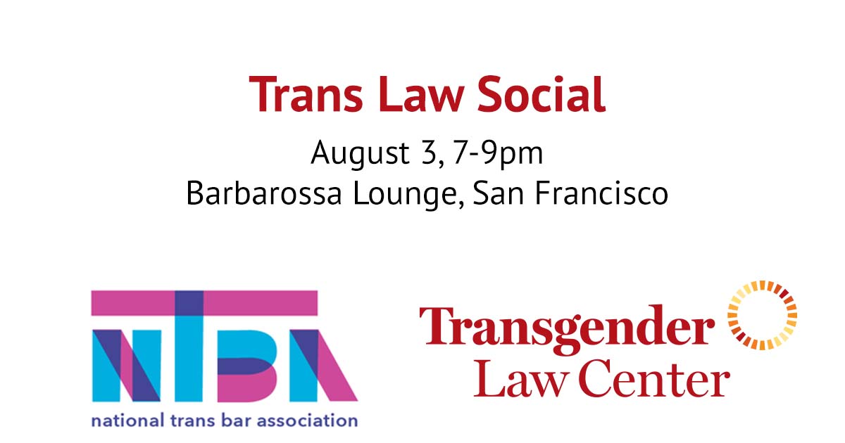 Trans Legal Social and Transgender Law Institute - Join us this week ...
