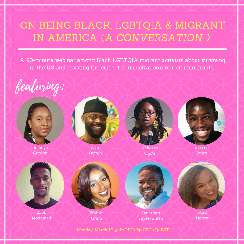 Join BLMP for a conversation on being Black, LGBTQIA, and migrant in ...